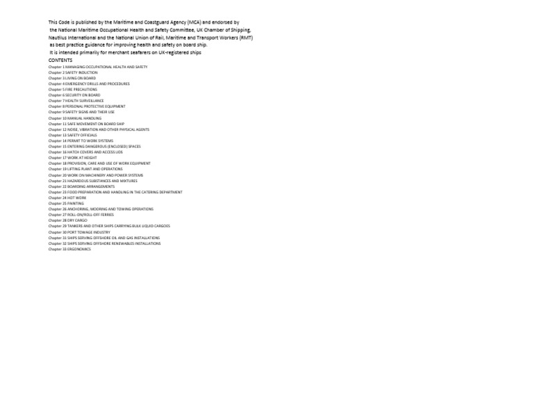 Merchant Seafarers' Safety Guide | PDF