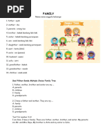 Soal Bahasa Inggris Kelas 2 It Is My Family | PDF