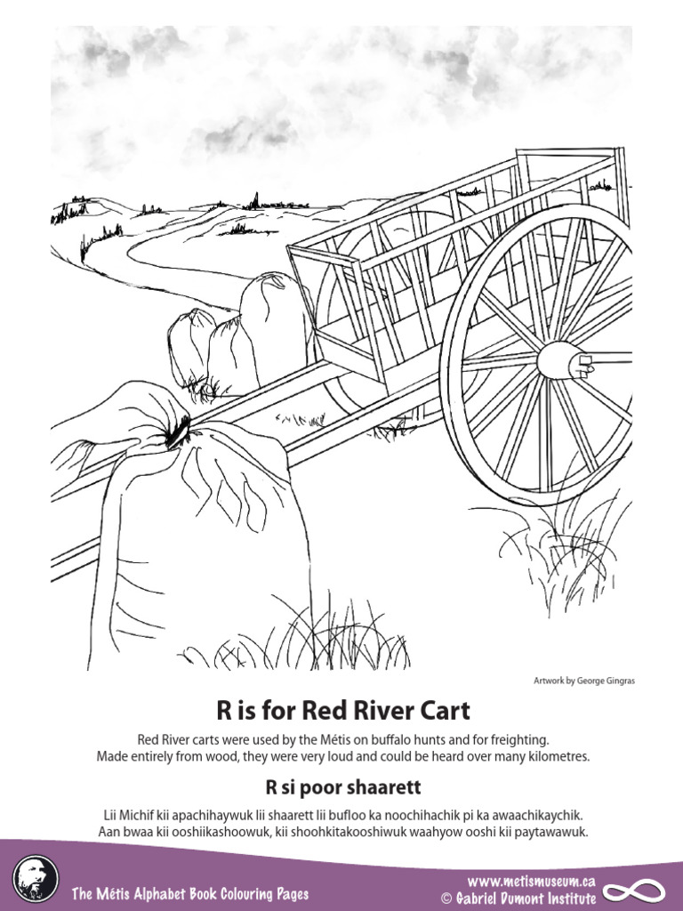 Red River Cart Colour Sheet | PDF | Métis | First Nations