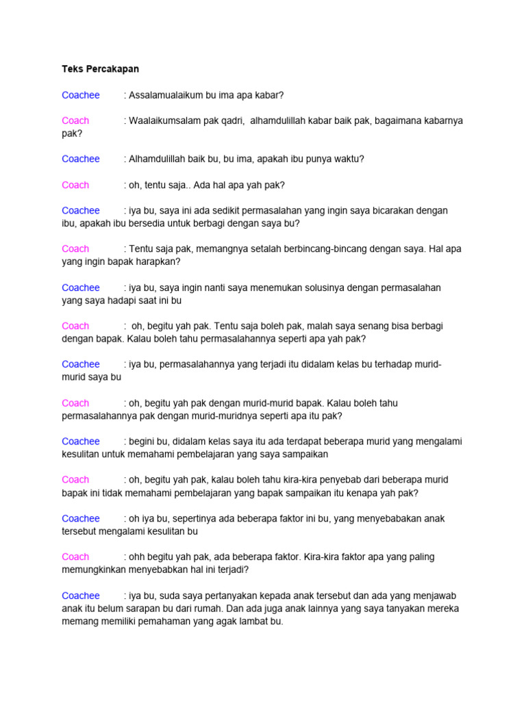 Teks Dialog Rukol 2.3 | PDF