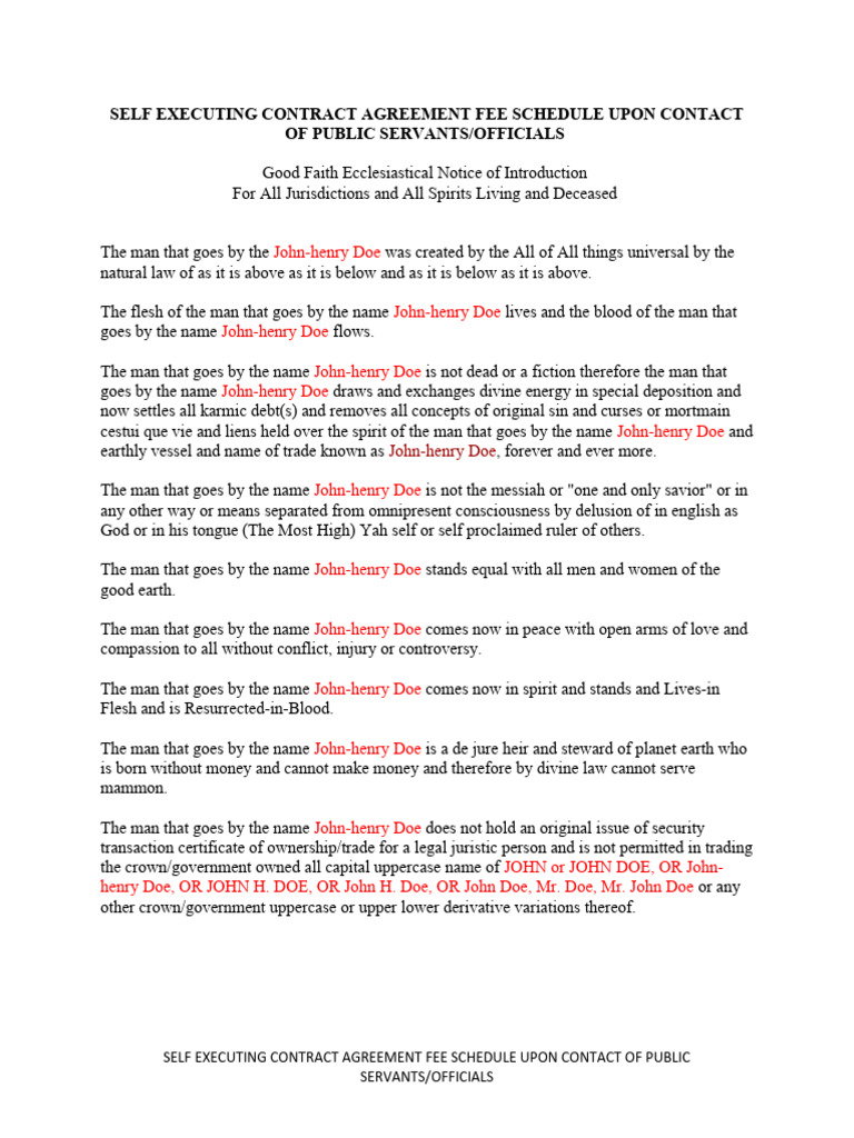 Self Executing Agreement | PDF | Legal Liability | Fraud
