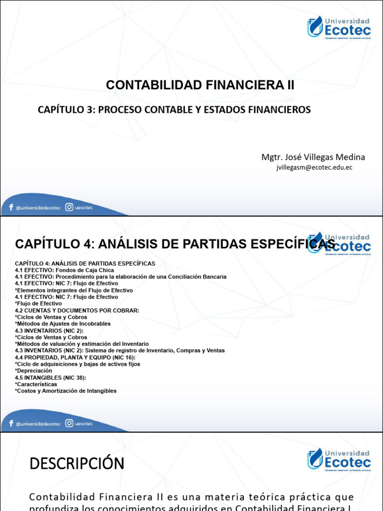 Contabilidad Financiera Ii: Capítulo 3: Proceso Contable Y Estados Financieros | PDF ...