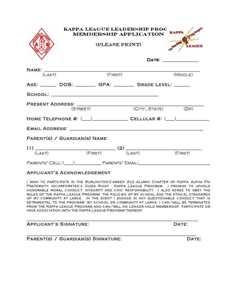 2011 KL Application | PDF | Fraternities And Sororities