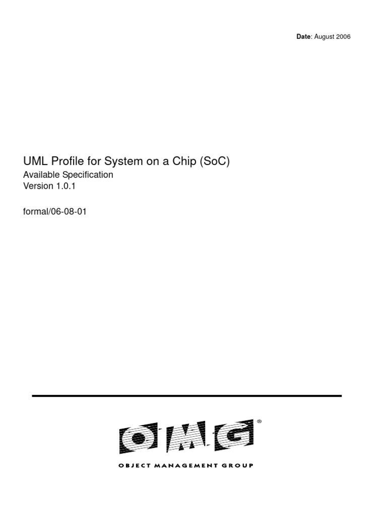 UML Profile For System On A Chip Spec | PDF | Class (Computer Programming) | Object Management Group