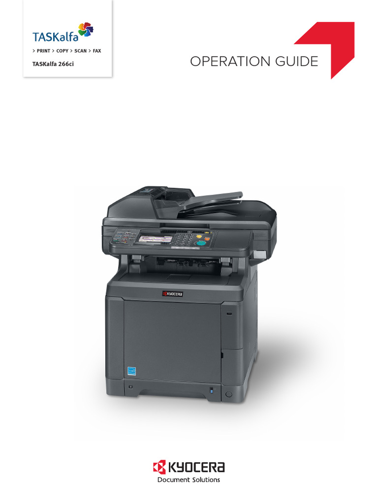 Kyocera TASKalfa 266ci | PDF | Fax | Printer (Computing)