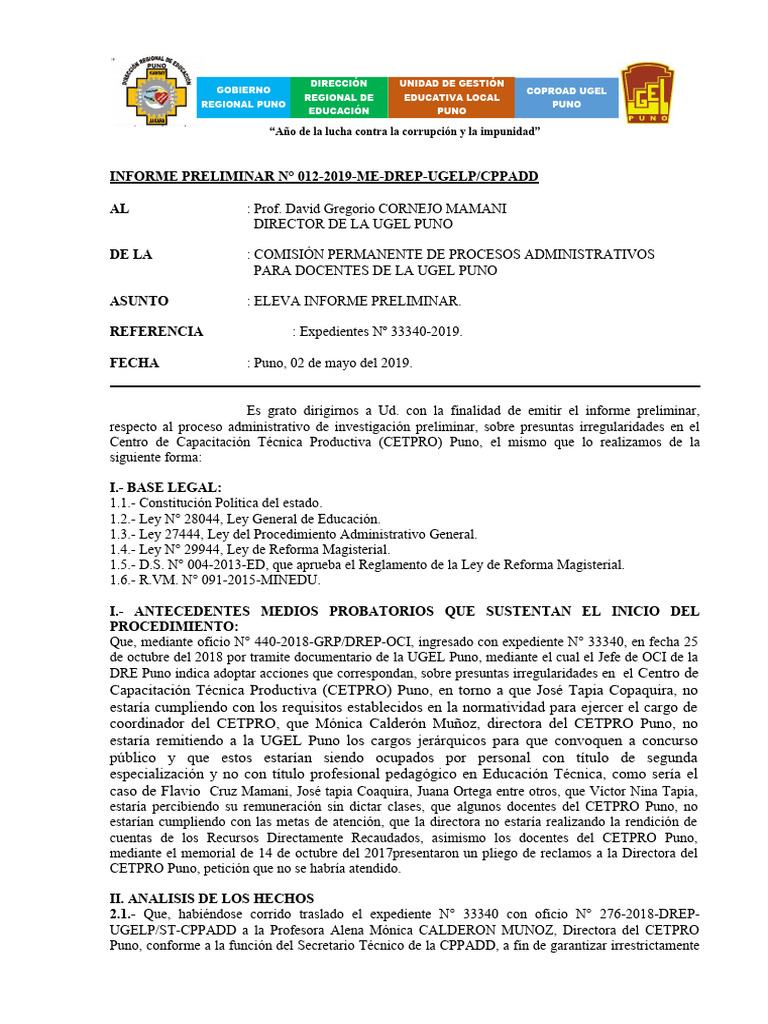 Informe Preliminar | PDF | Principios éticos | Justicia