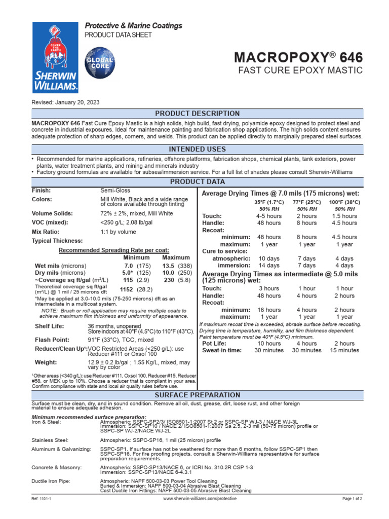 Macropoxy 646 - 2023 | PDF | Epoxy | Industrial Processes