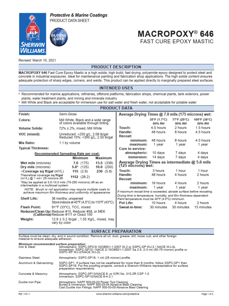 Macropoxy 646ingles 2021 | PDF | Epoxy | Water