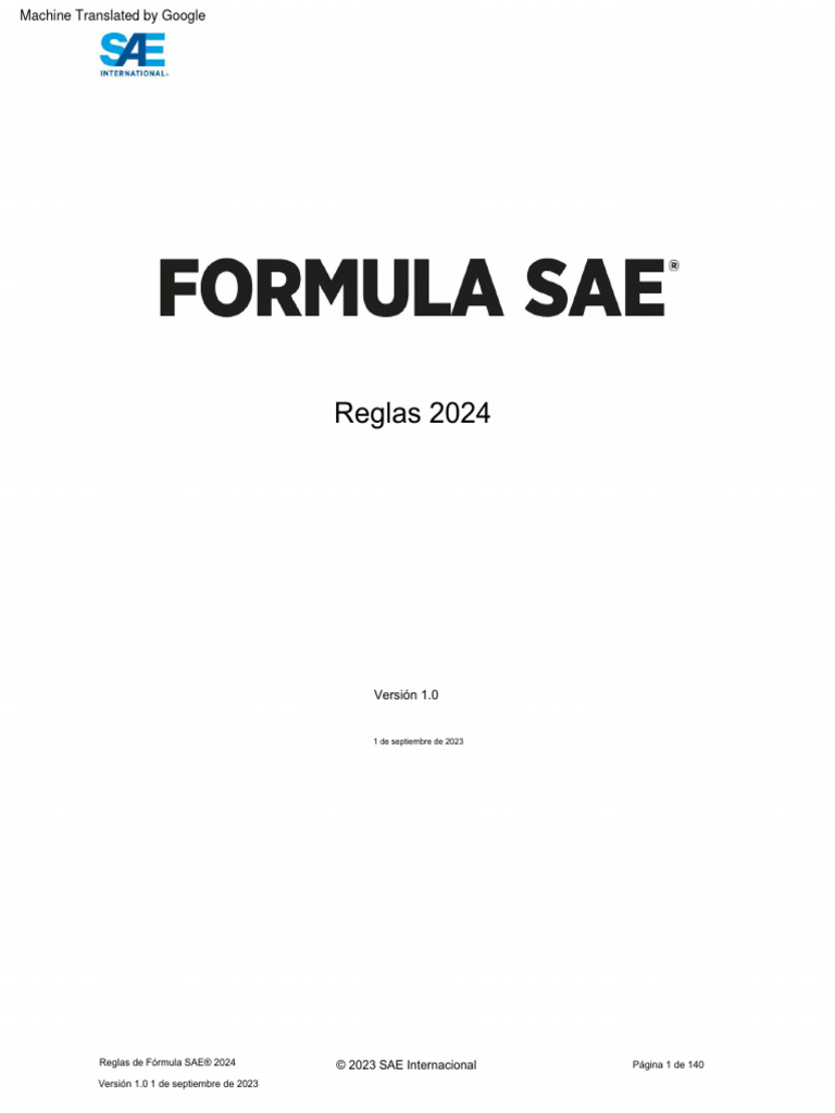 FSAE Rules 2024 V1 | PDF | Ingeniería | Acelerador