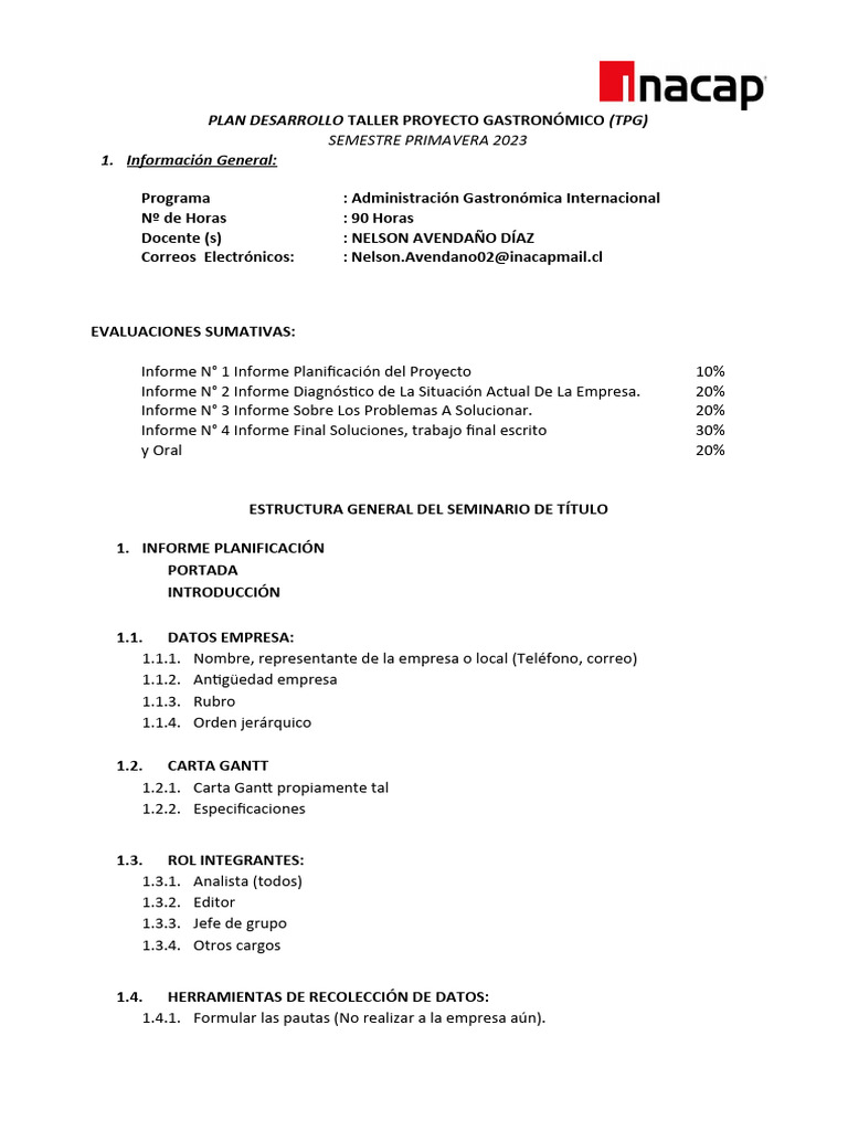 INSTRUCCIONES Desarrollo TPG 2023 | PDF | Análisis FODA | Business