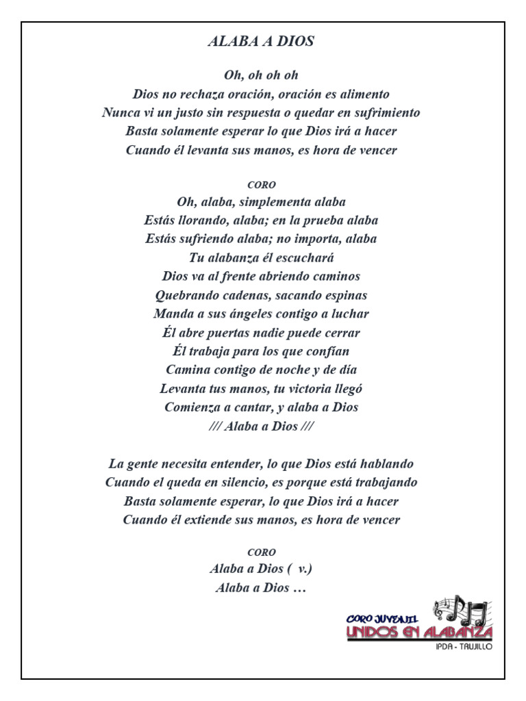Alaba A Dios | PDF