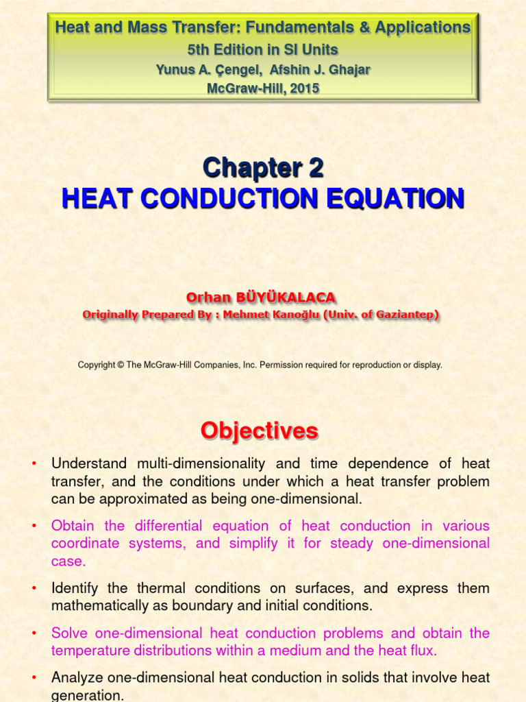 Heat Conduction Equation: Heat and Mass Transfer: Fundamentals ...