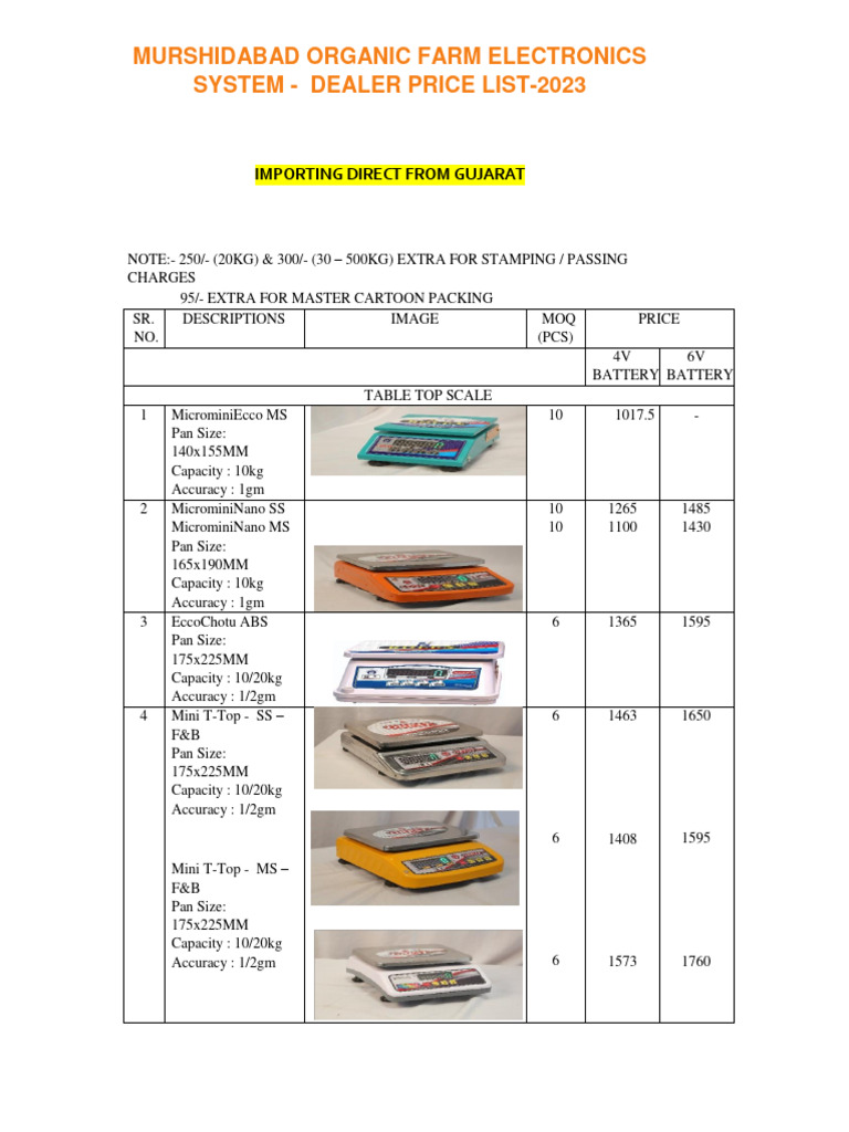 Dealer Price List - 2023 | PDF | Electrical Components ...