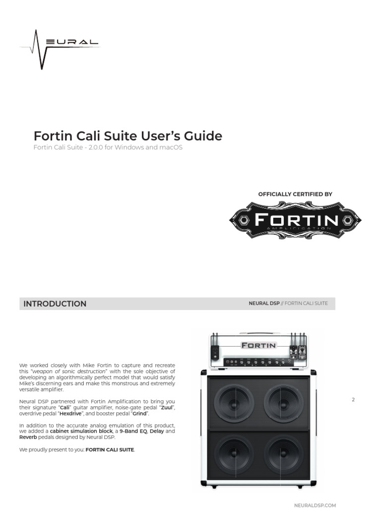 Fortin Cali Suite v2.0.0 | PDF | Equalization (Audio) | Mac Os