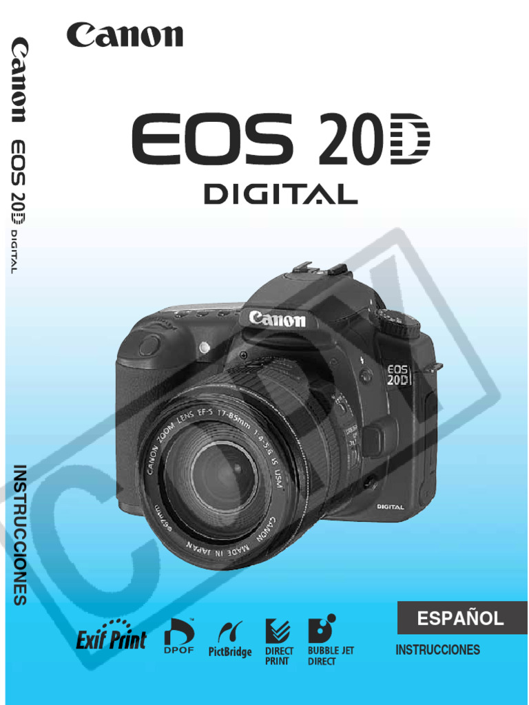 Canon EOS 20D Es | PDF | Exposición (fotografía) | Cámara