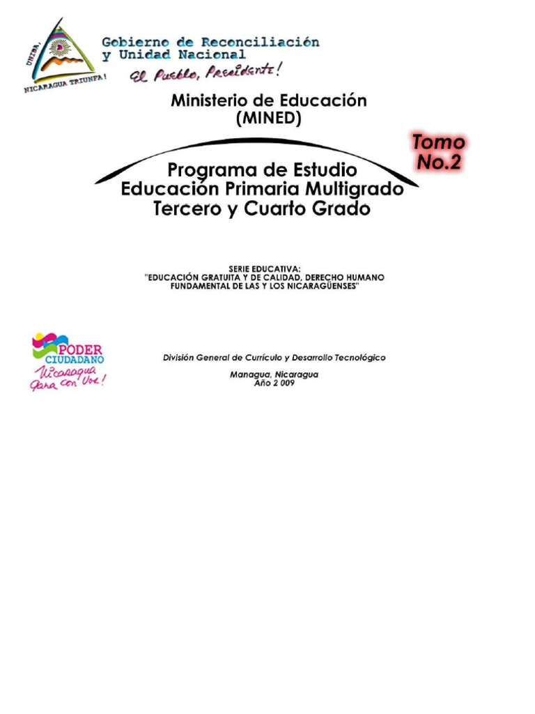 Programa de Multigrado Tercero y Cuarto Grado | Descargar gratis PDF | Lexicología | Notación