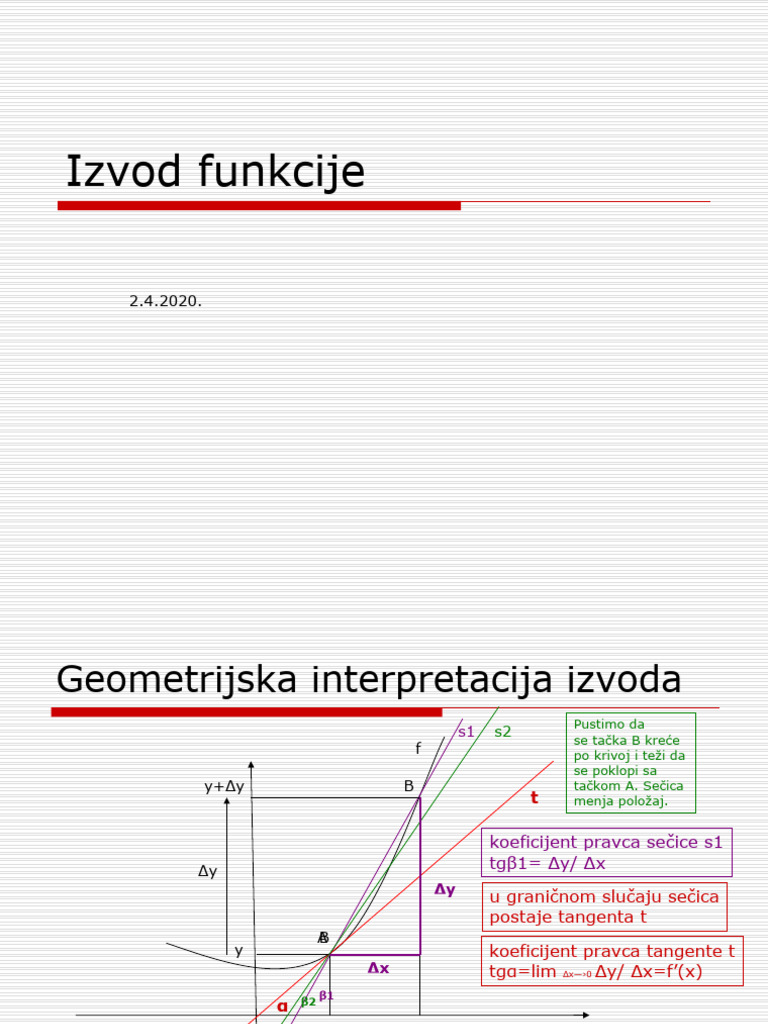 2 - Izvod Funkcije | PDF