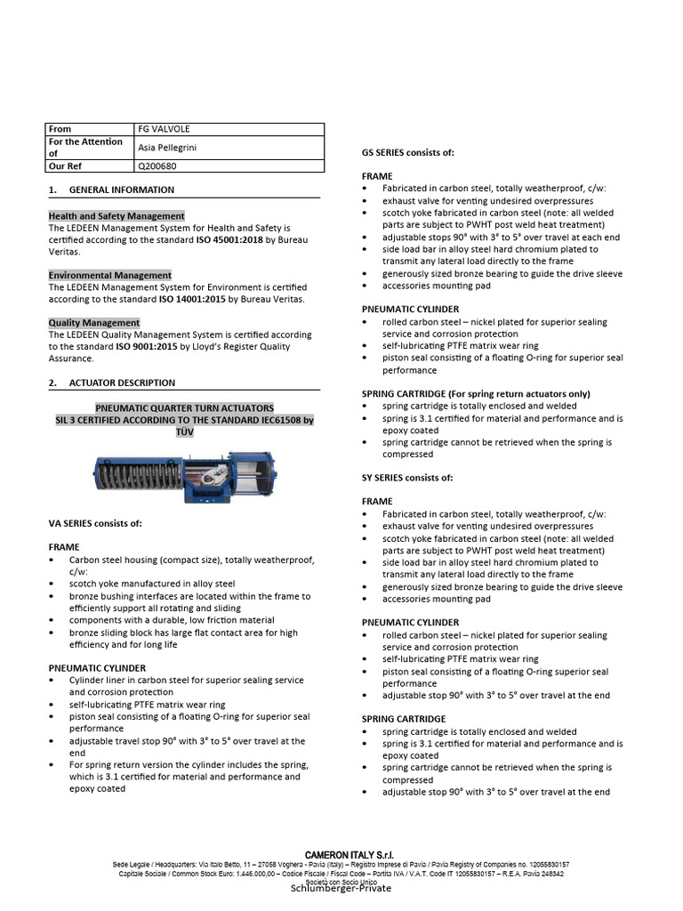 Q200680 - Ledeen Technical Description | PDF | Valve | Actuator