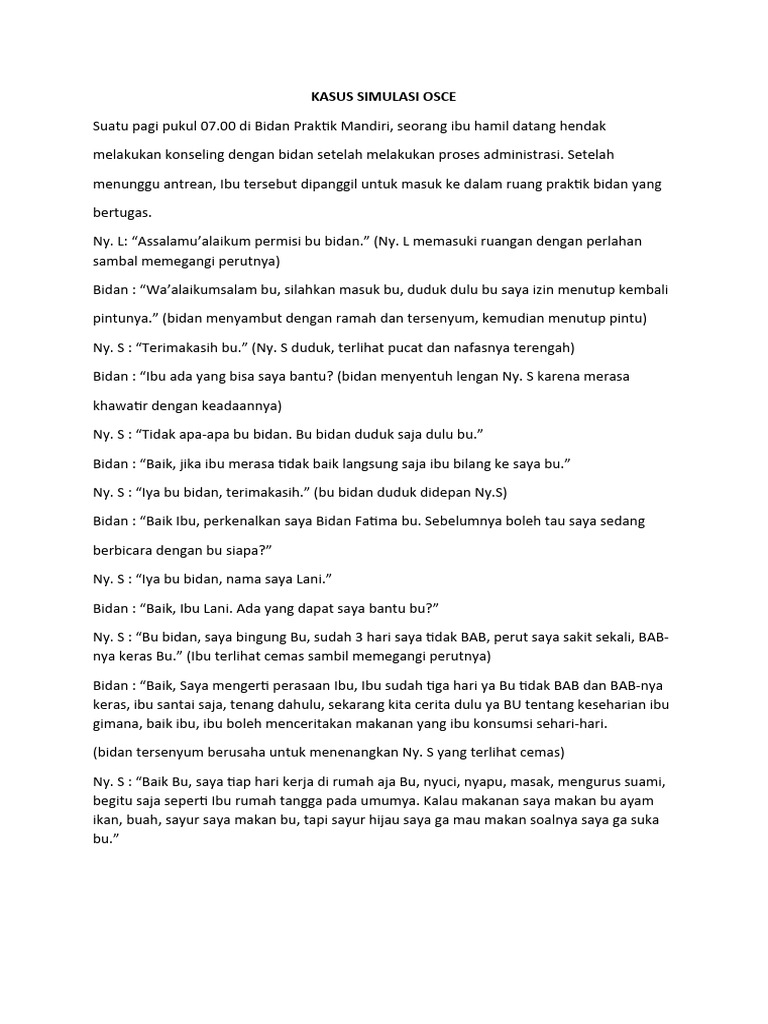 Contoh Teks OSCE | PDF