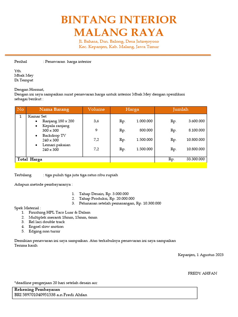 Invoice Interior | PDF