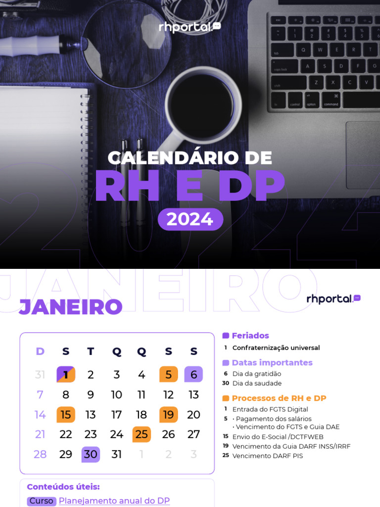 Calendario RH e DP 2024 | PDF