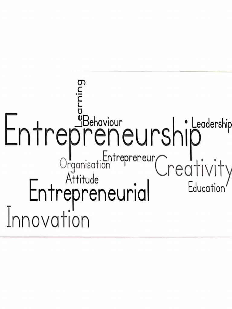 Entrepreneurship - Introduction | PDF