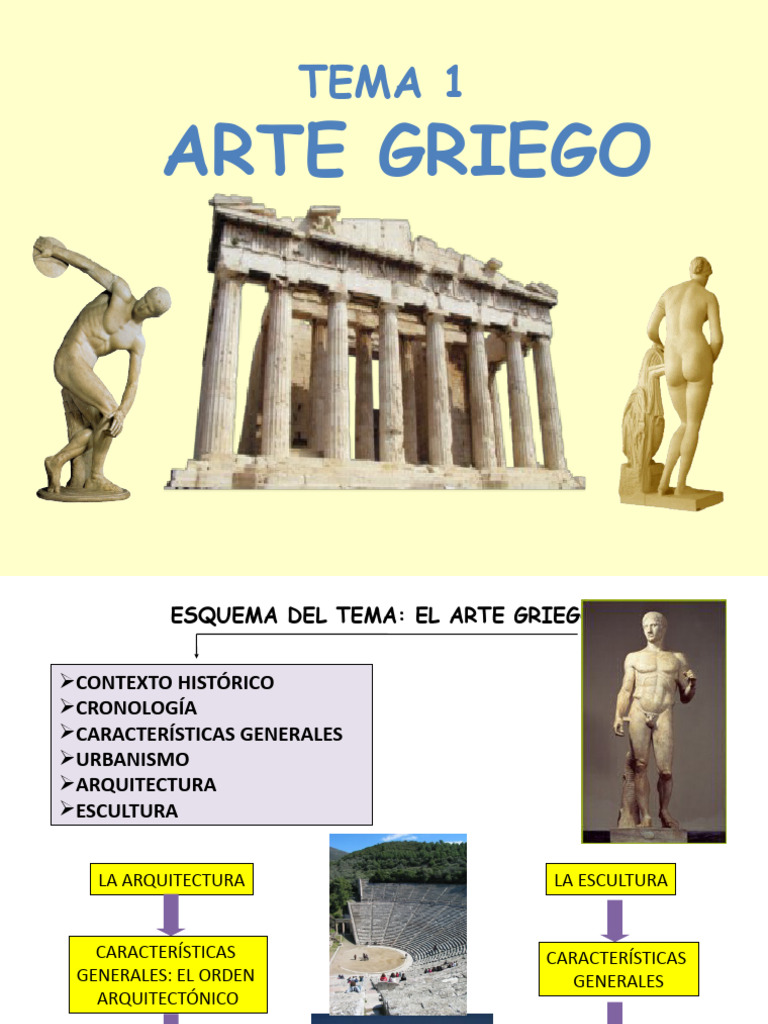 Tema 1 - Arte Griego (Hasta Arquitectura) KLKJ | PDF | Antigua Grecia ...
