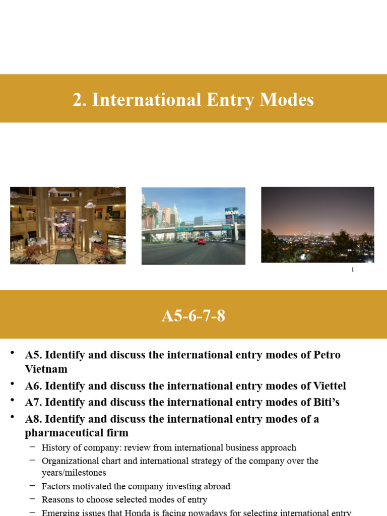 2 International Entry Modes | PDF | Franchising | Joint Venture