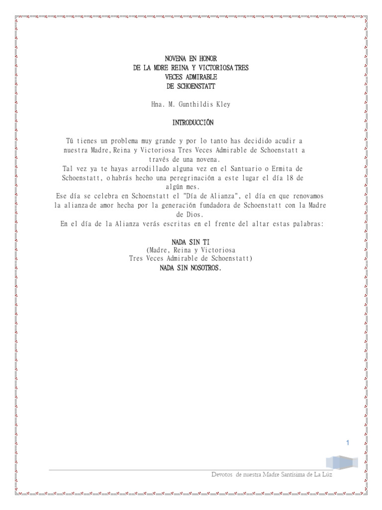 Libro Novena 1 | PDF | María, madre de Jesús | Oración