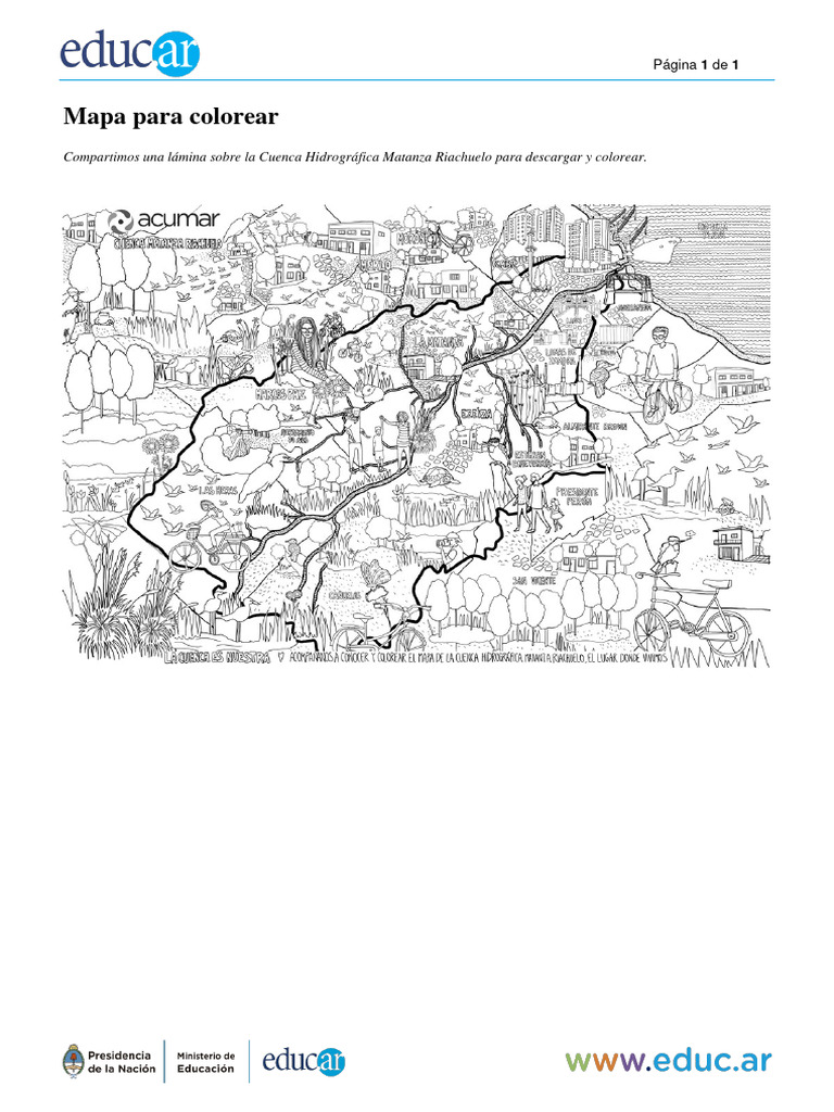 Mapa para Colorear NBSP | PDF | Ciencia y matemáticas