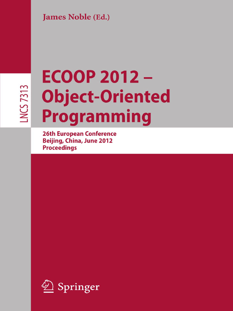 978 3 642 31057 7 Pdf Class Computer Programming Method Computer Programming