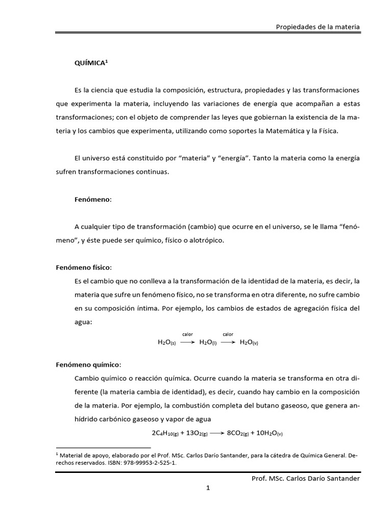 Propiedades de La Materia | PDF | Importar | Peso