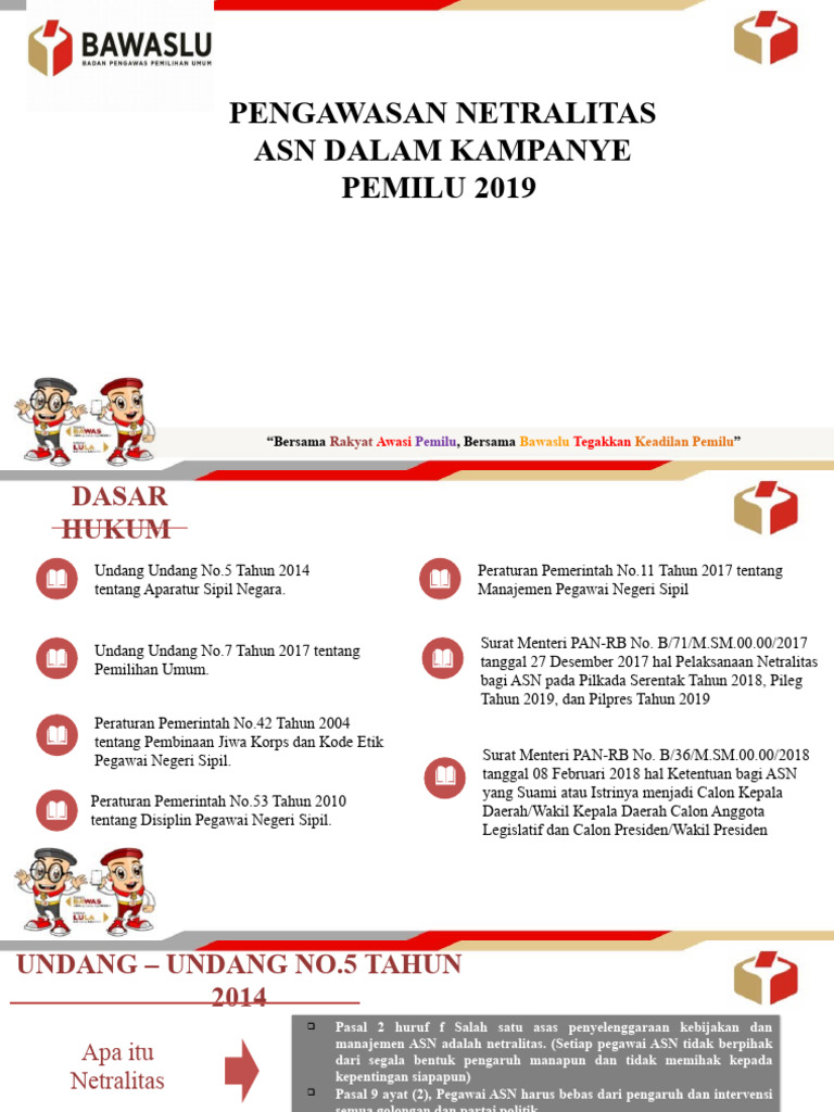 Pengawasan Netralitas ASN. | PDF