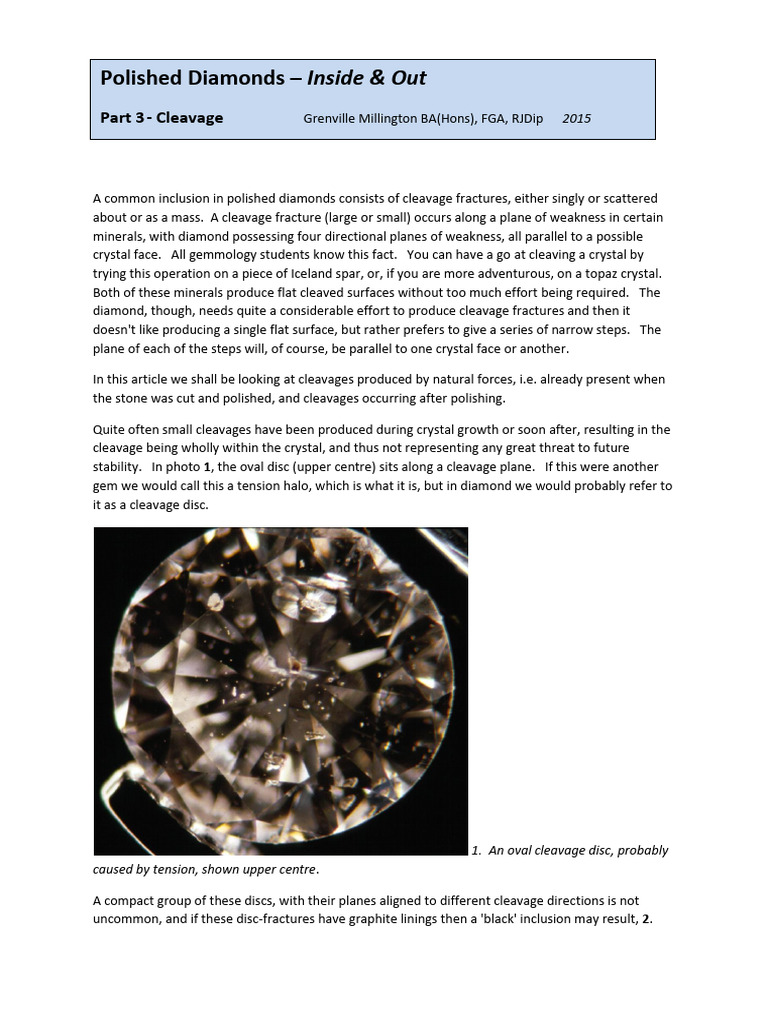 Identification of Pink Coloured CVD Synthetic Diamond | PDF | Diamond ...