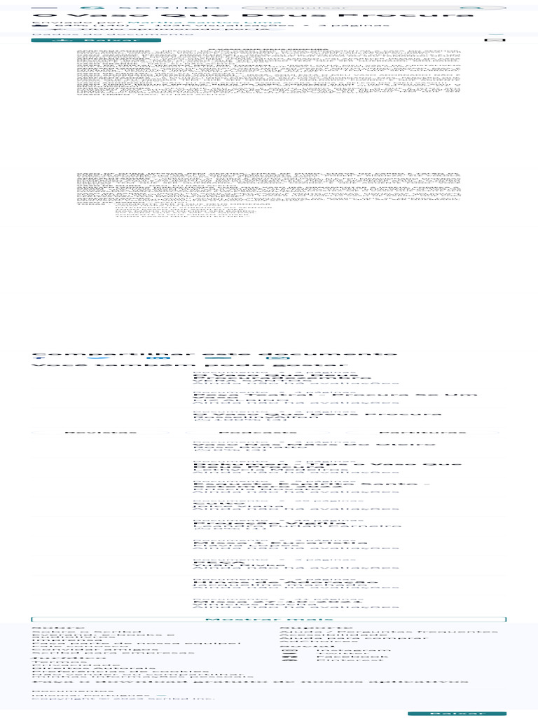 O Vaso Que Deus Procura PDF | PDF | Jesus