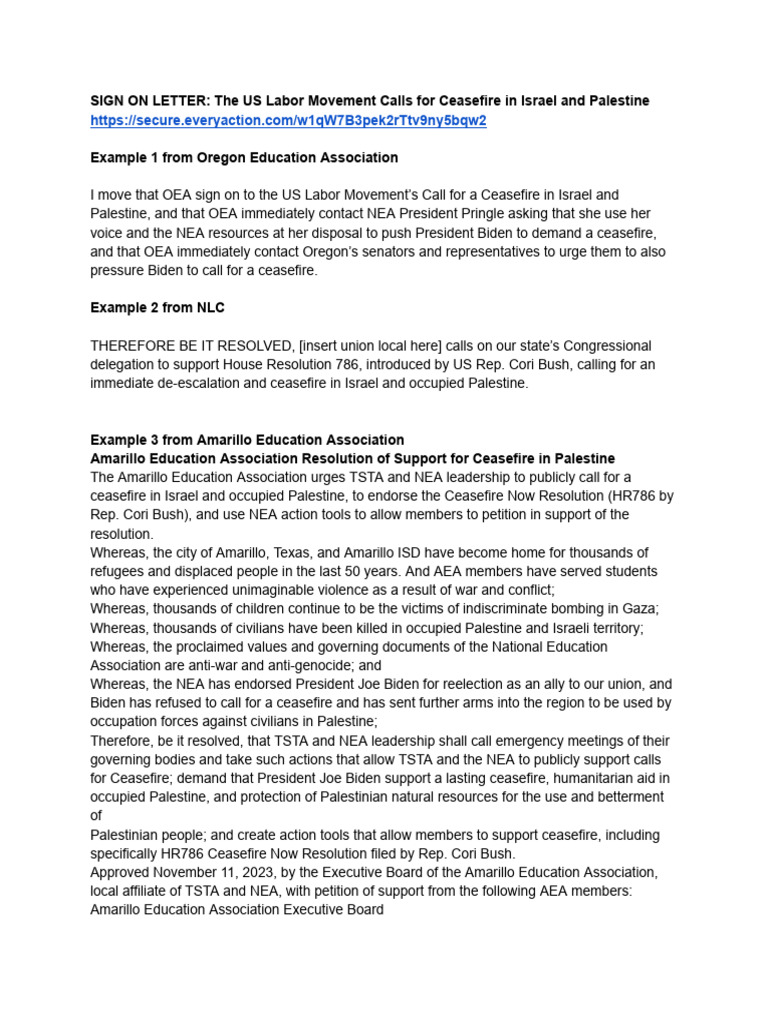 Ceasefire Resolution Examples | PDF | Palestinian Territories | World ...