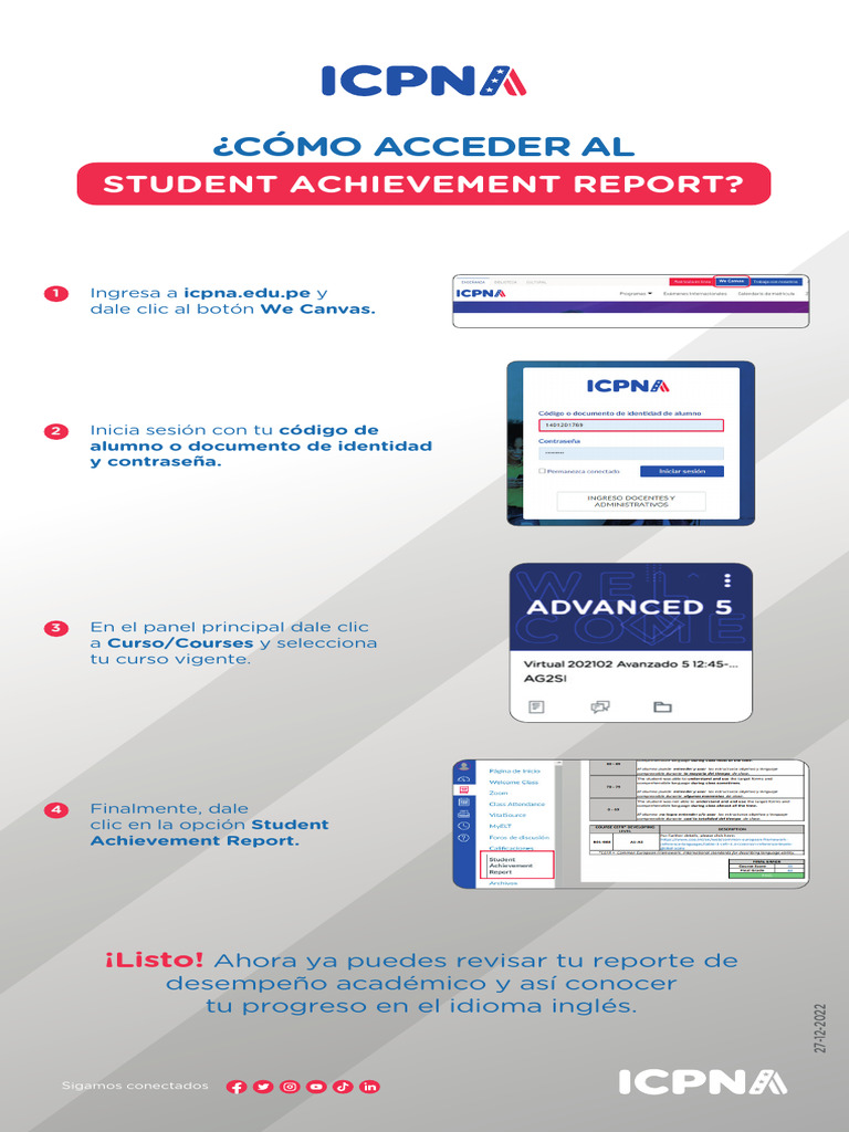 Instructivo Como Acceder Al Student Achievement Report | PDF Instructivo Como Acceder Al Student Achievement Report | PDF