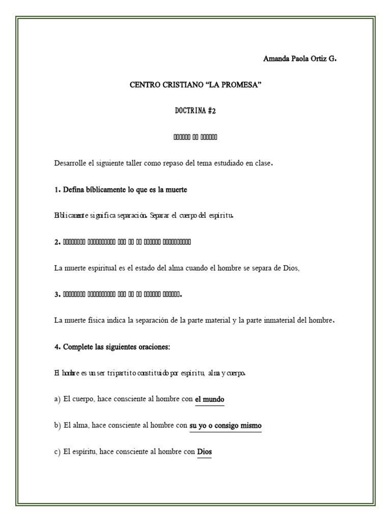 Cuest 4 Amanda Doctrina 2 | PDF | Isaac | Muerte