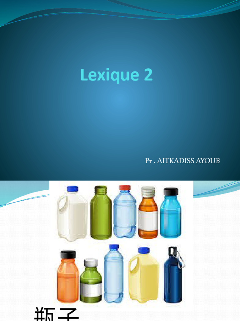 Lexique2第六课 | PDF