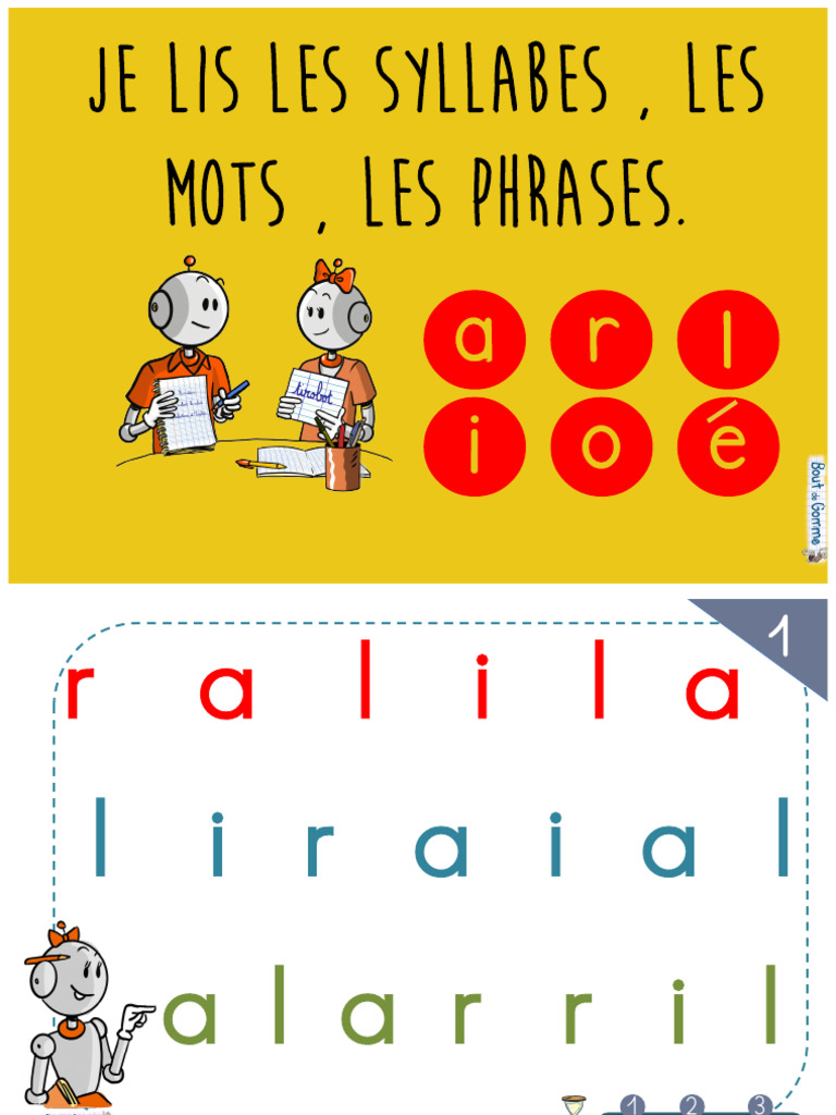 Lecture des syllabes et mots simples | PDF