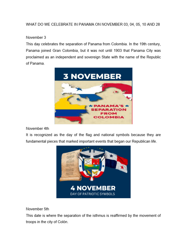 Panama's Independence Celebrations | PDF