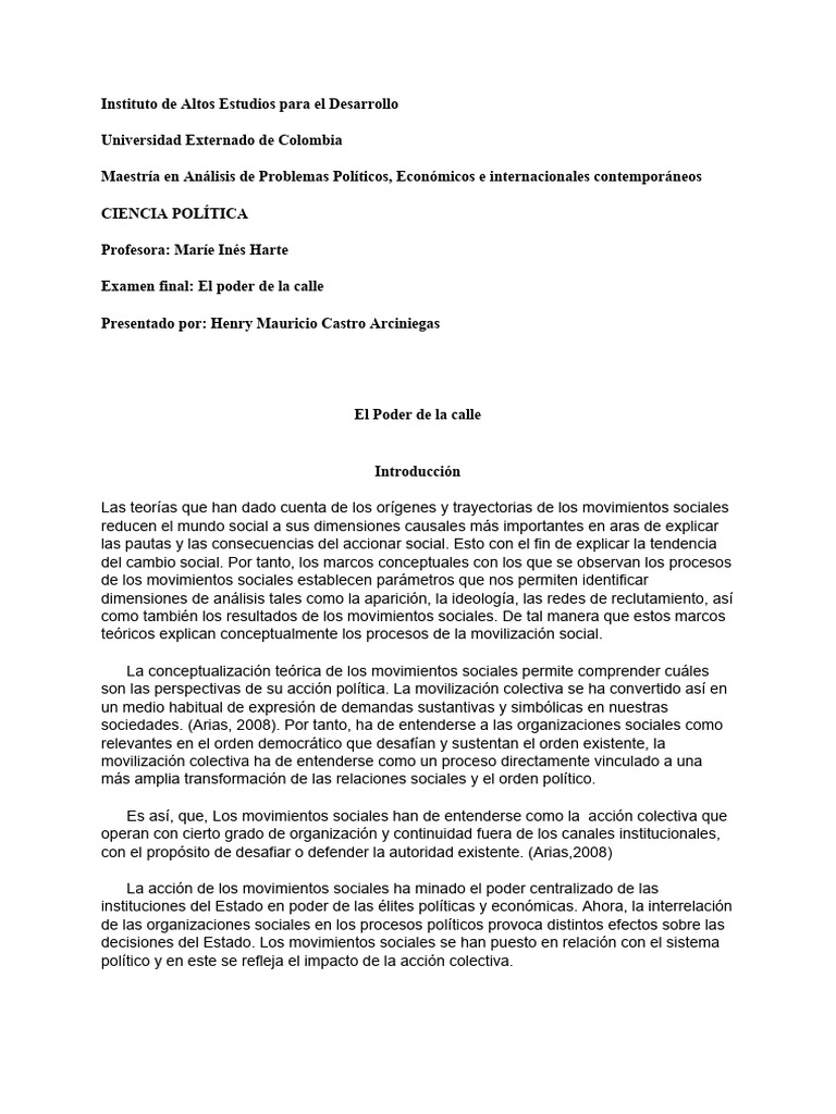 EXAMEN FINAL C. Política | Descargar gratis PDF | Movimientos sociales ... EXAMEN FINAL C. Política | Descargar gratis PDF | Movimientos sociales ...