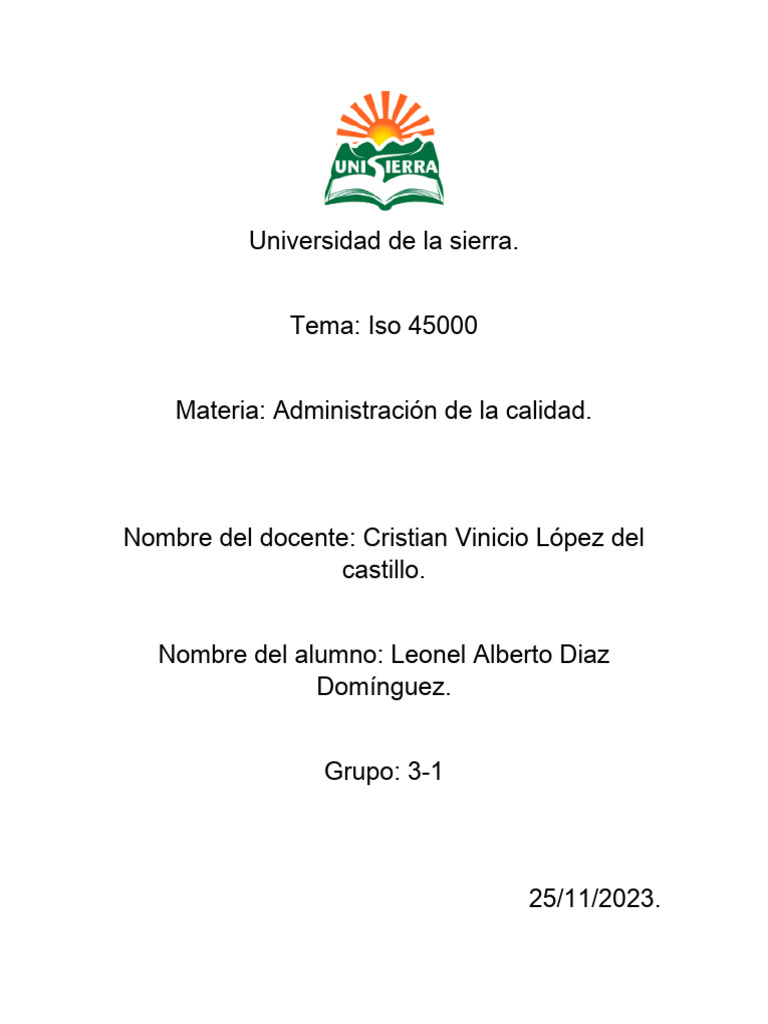 Introducción a la norma ISO 45000 | PDF | Seguridad y salud ocupacional ...