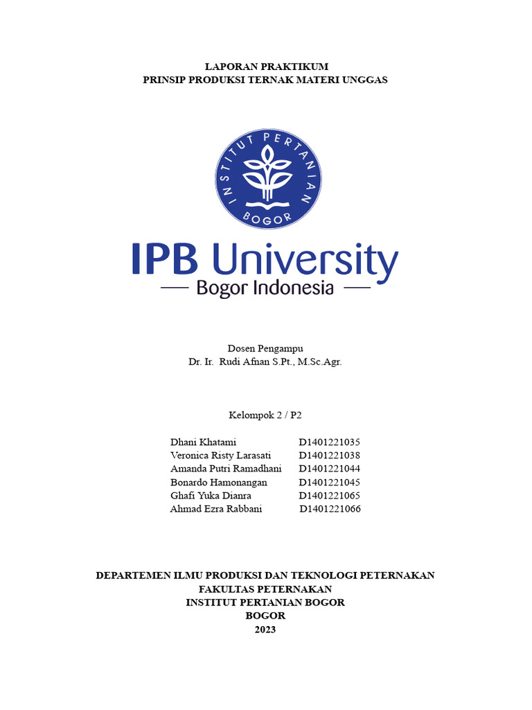 Laporan LENGKAP Unggas | PDF