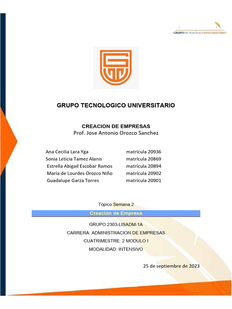 Tarea 1 Semana 2 | PDF | Business | Negocios económicos