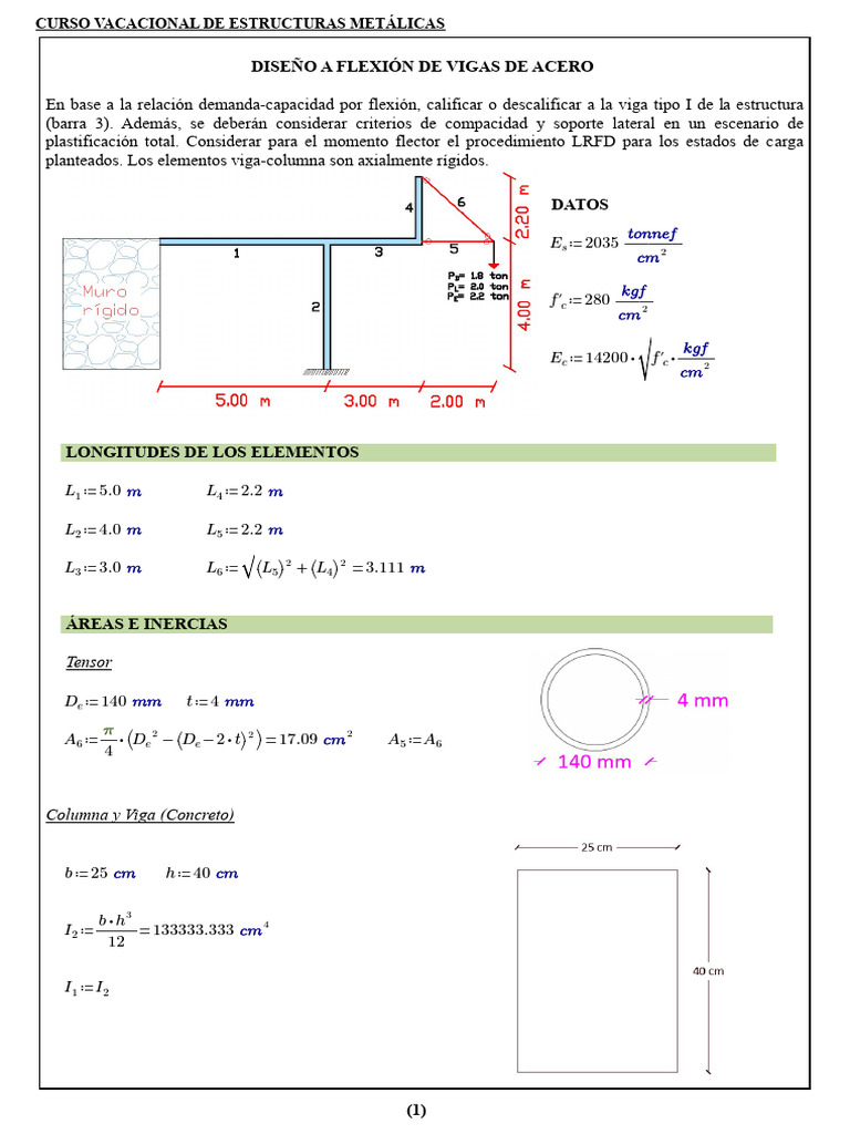 1) Momento Último de La Viga | Descargar gratis PDF | Viga (Estructura) | Mecanica clasica