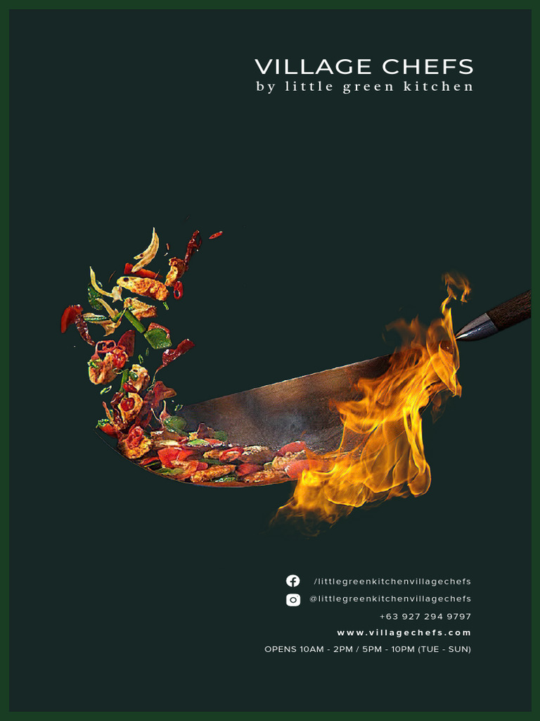 Village Chefs Menu - 09 03 2022 | PDF | Sauce | Tofu