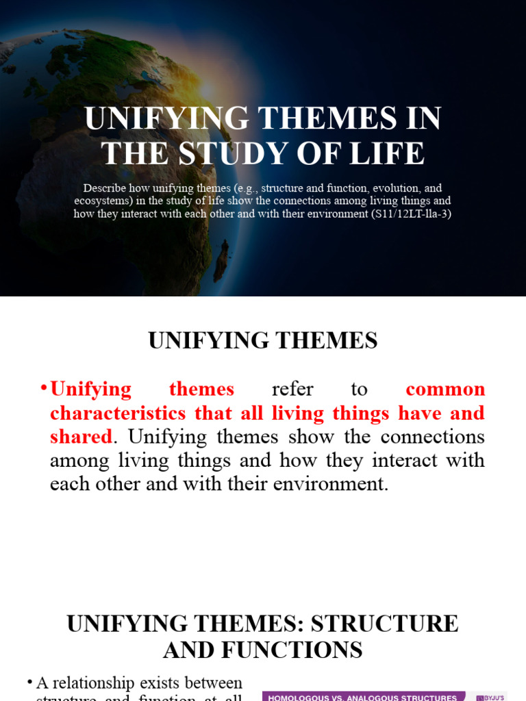 Unifying Themes in The Study of Life | PDF | Reproduction | Life
