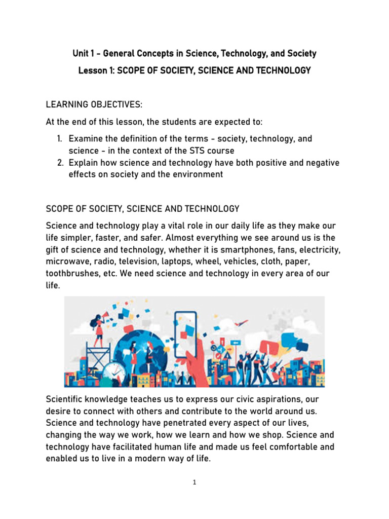 STS - Unit 1 - Lesson 1 | PDF | Science | Scientific Method