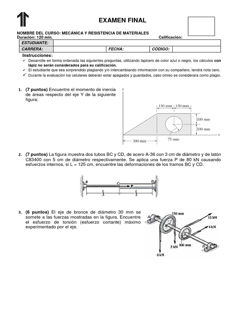 Examen Final Mec | PDF